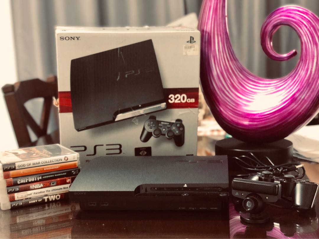 Sony PlayStation 3 Slim 320 GB Charcoal Black Console, Video Gaming ...