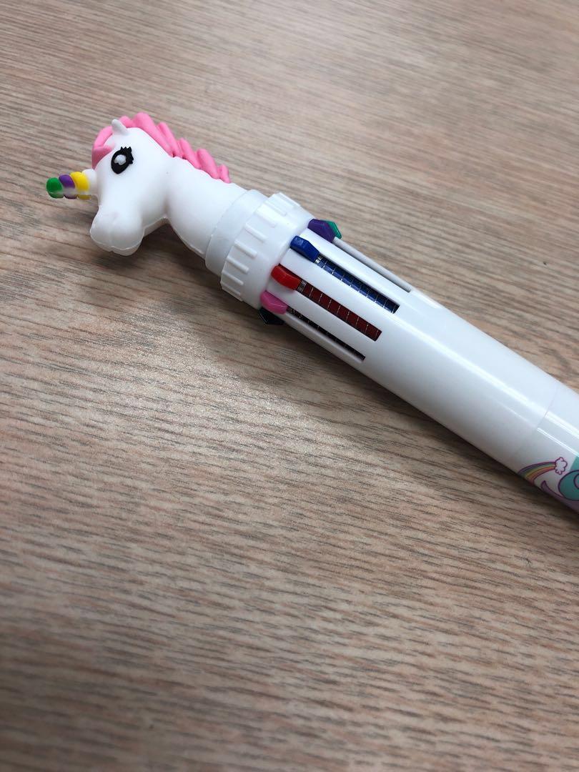 Unicorn Pen ( 10 color in 1 pen ), Hobbies & Toys, Stationery & Craft ...
