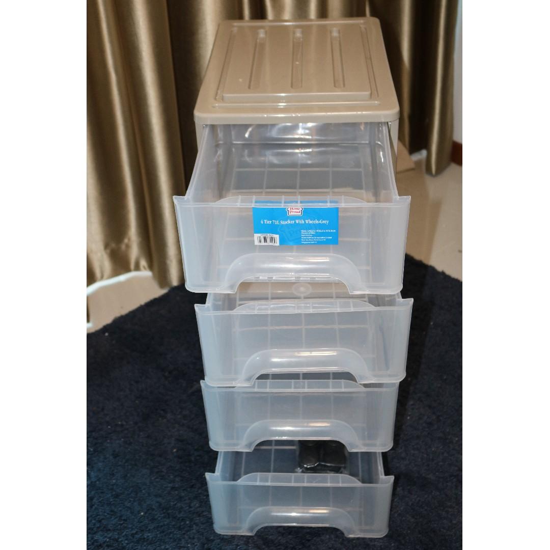 4 Tier Stacker Drawer from NTUC, Furniture & Home Living, Home ...