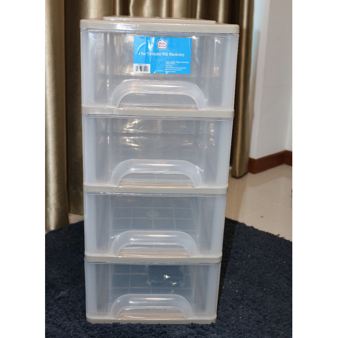 4 Tier Stacker Drawer from NTUC, Furniture & Home Living, Home ...