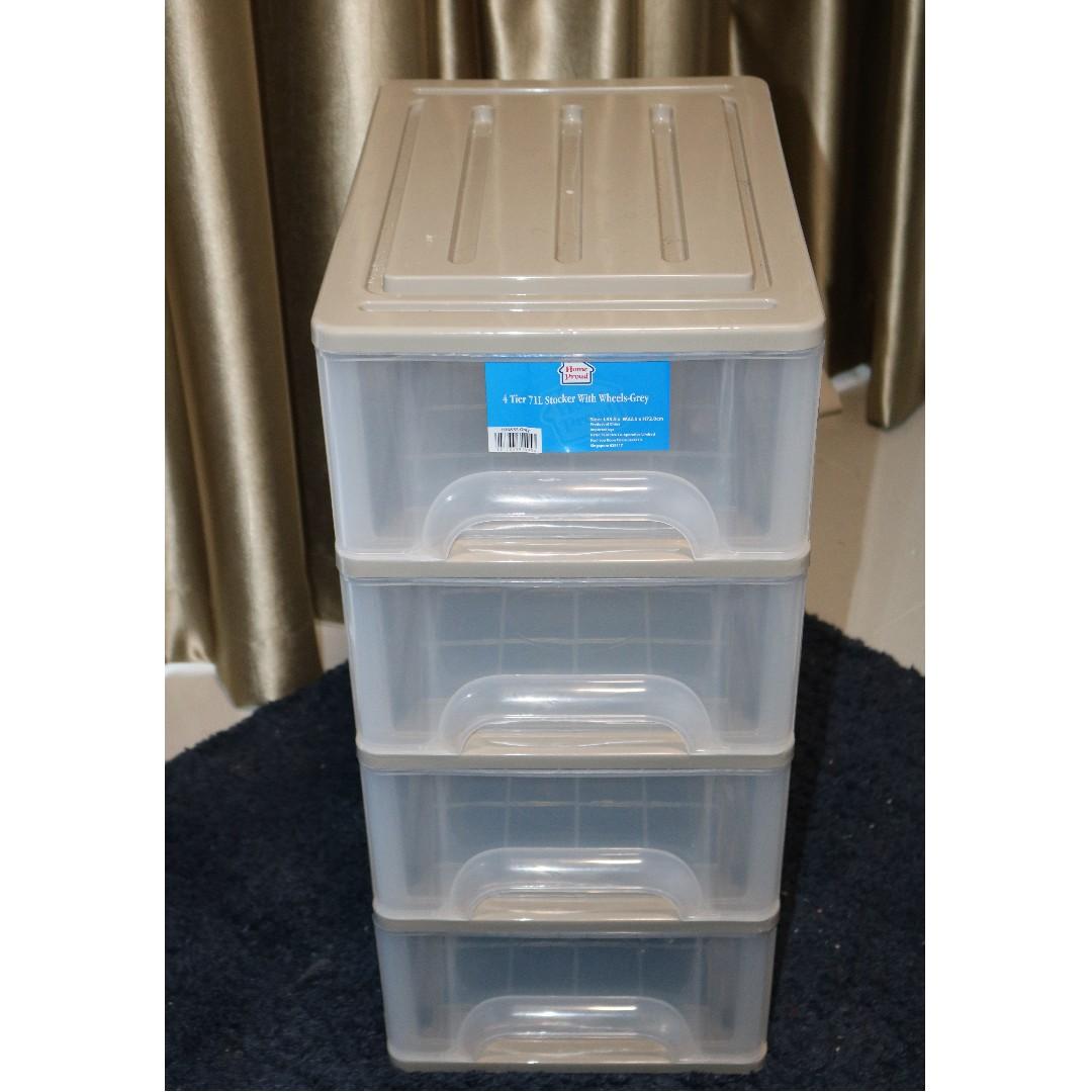 4 Tier Stacker Drawer from NTUC, Furniture & Home Living, Home ...