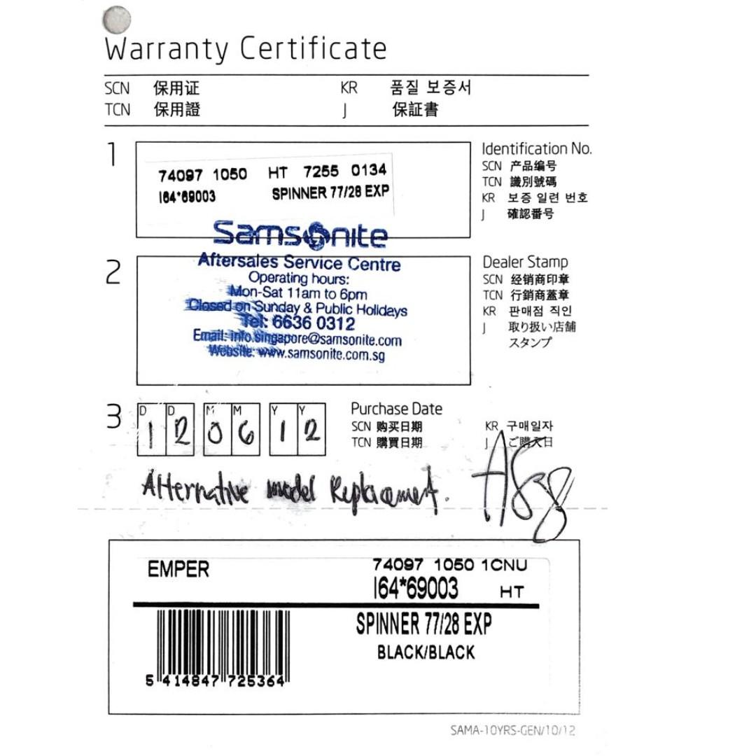 Brand New Samsonite Emper Luggage, Hobbies & Toys, Travel, Luggage on ...