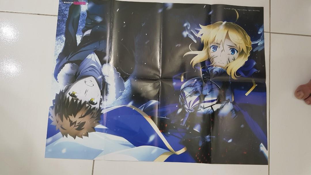 Fate heavens feel poster saber poster, Hobbies & Toys, Memorabilia ...