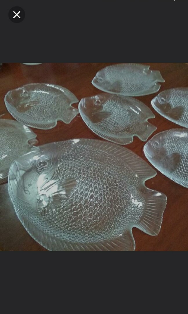 Fish Design Plates New Set, Furniture & Home Living, Kitchenware ...