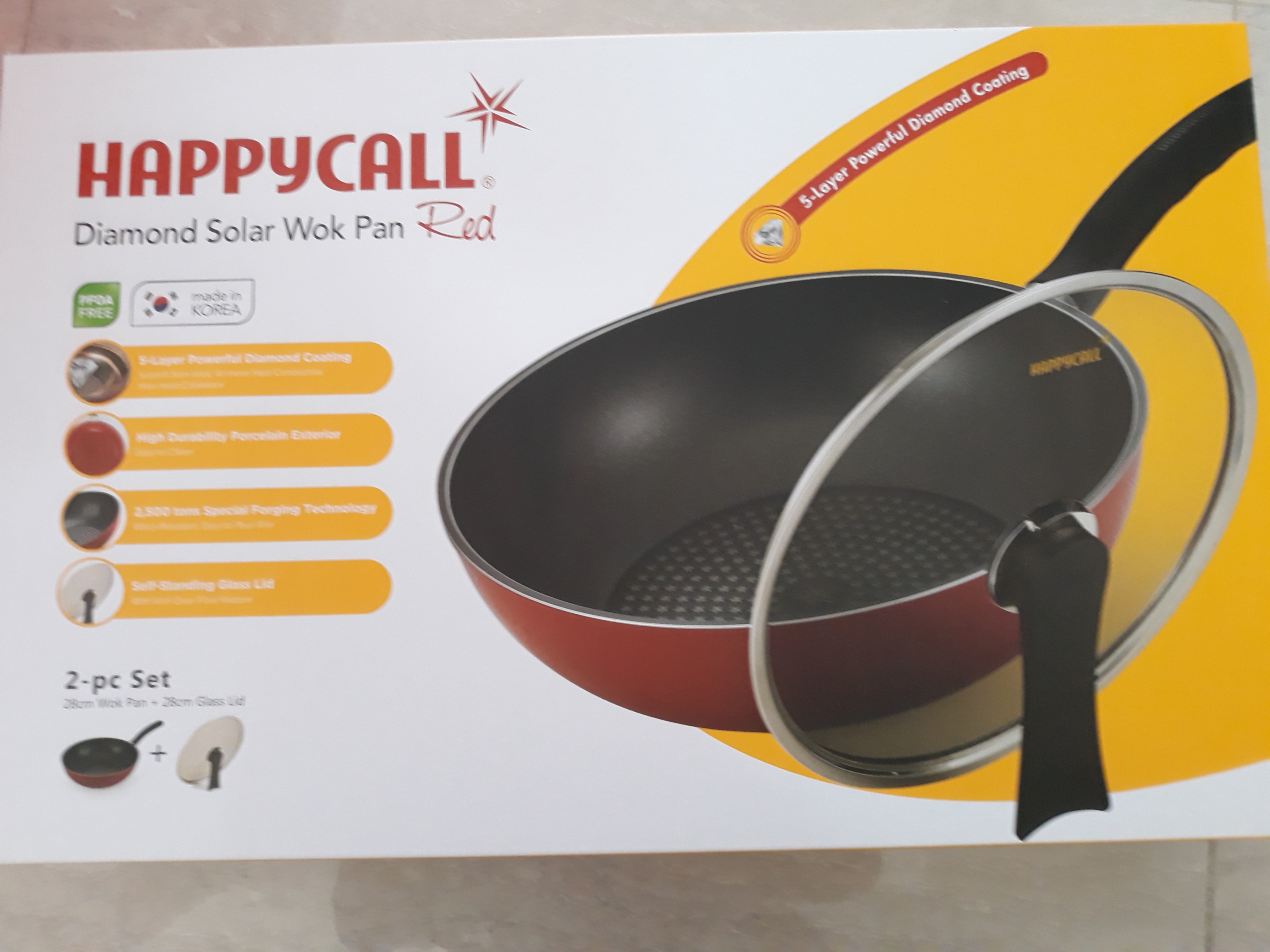 Happycall Diamond Solar Wok Pan, Furniture & Home Living, Kitchenware ...