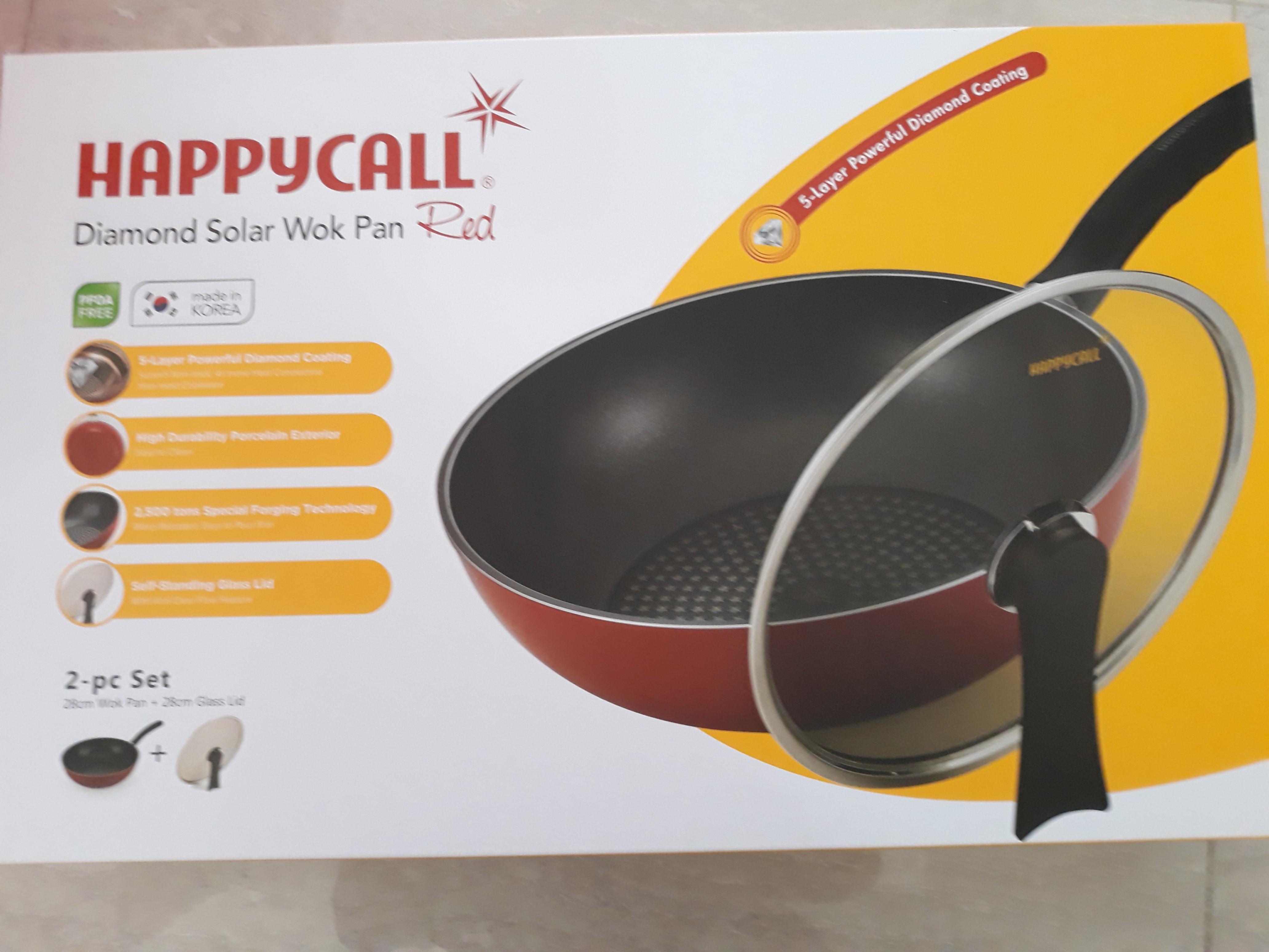 Happycall Diamond Solar Wok Pan, Furniture & Home Living, Kitchenware ...