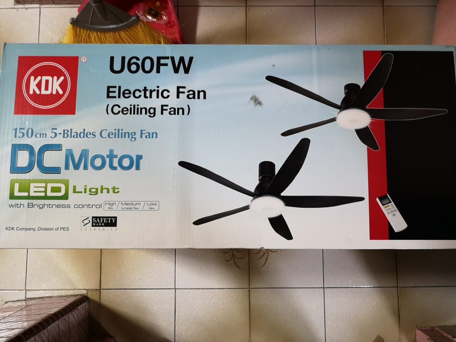 KDK Ceiling Fan (U60FW), Furniture & Home Living, Lighting & Fans, Fans ...