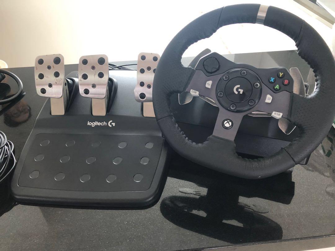 Logitech G920 Driving Force Racing Wheel for Xbox One and PC, Video ...