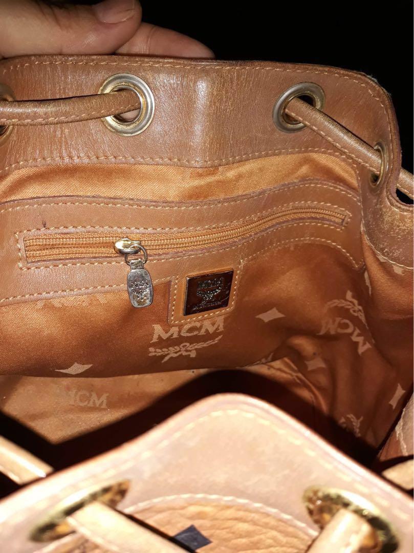 MCM Original Vintage Drawstring Bucket Bag - Small, Women's Fashion ...