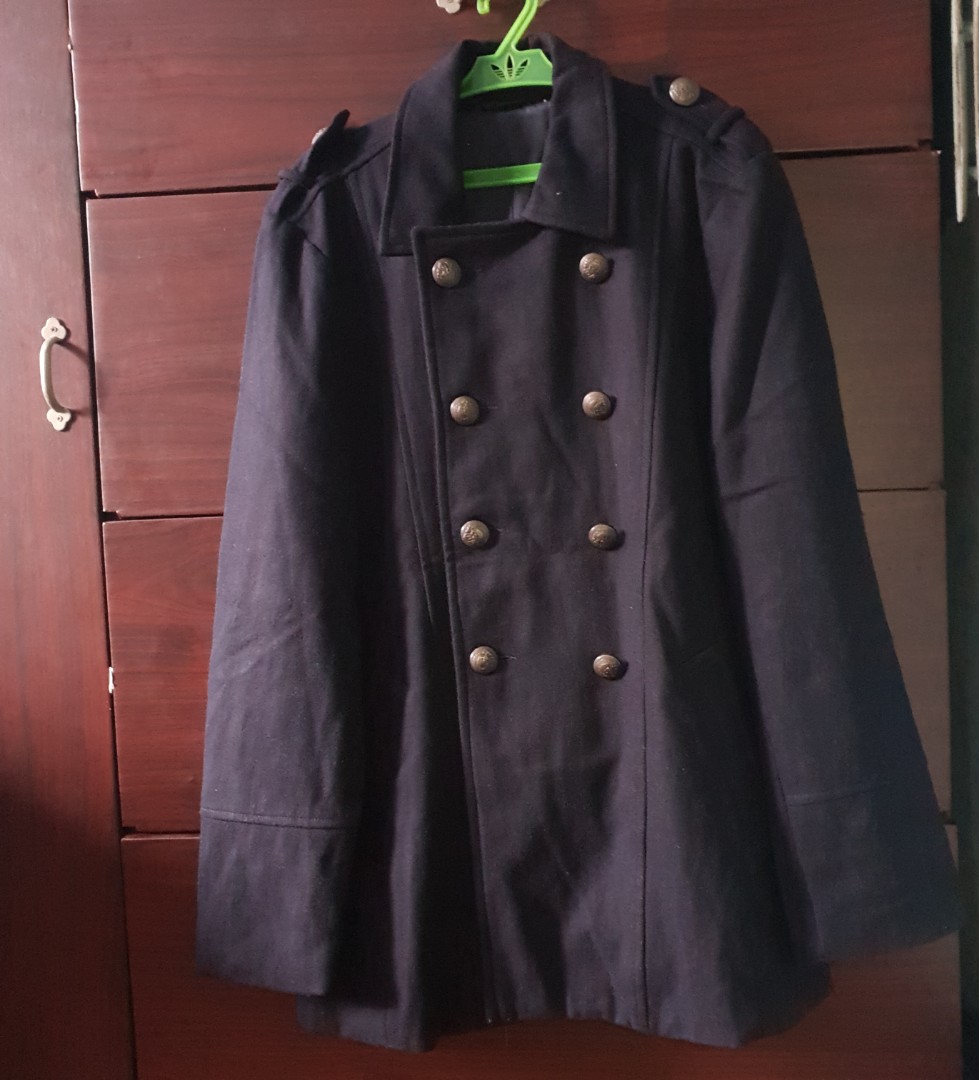 Navy blue trench coat, Women's Fashion, Coats, Jackets and Outerwear on ...