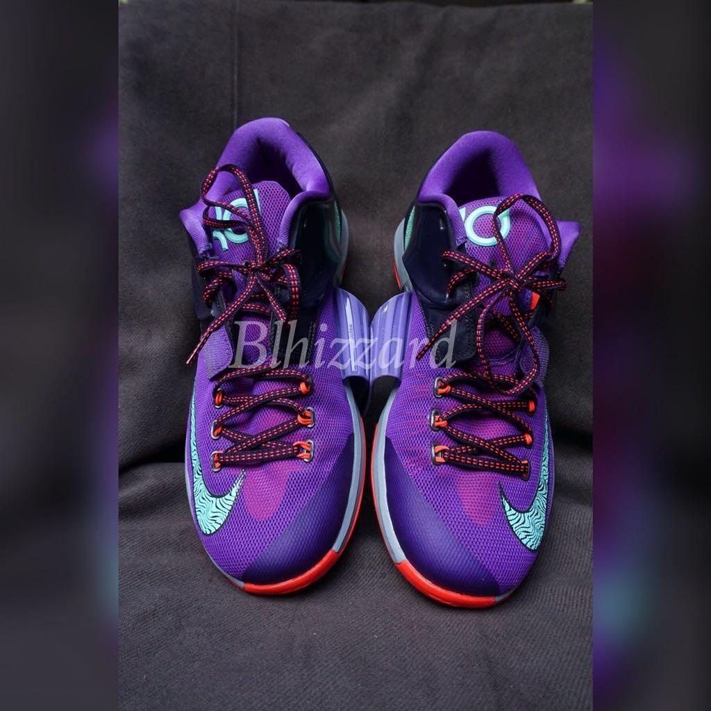 Nike KD VII LIGHTNING 534 violet, Men's Fashion, Footwear, Slippers ...