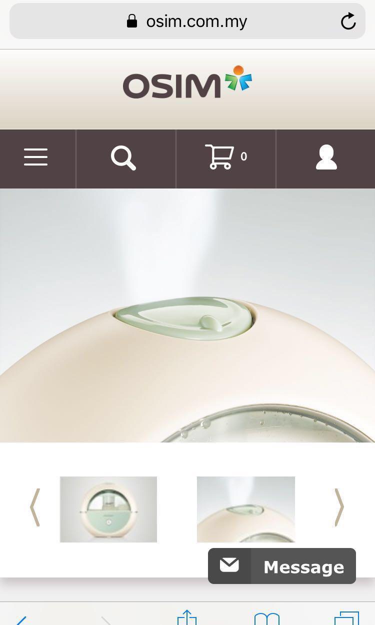Osim uMist Dream Hydrating ultrasonic humidifer, Furniture & Home ...