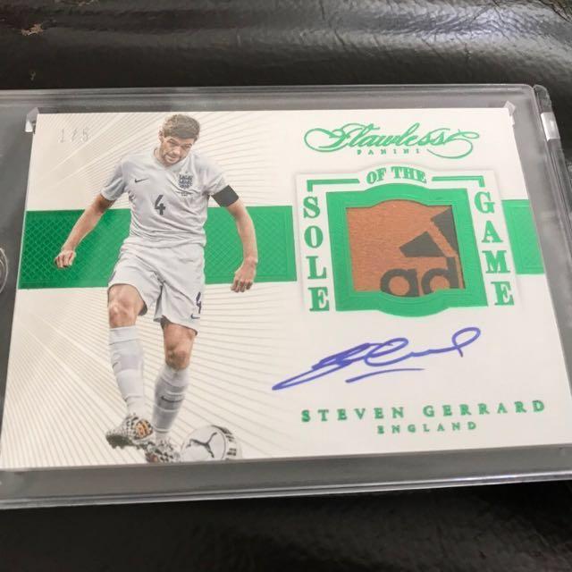 Panini Flawless Rare Steven Gerrard Original Autographed Cards, Hobbies ...