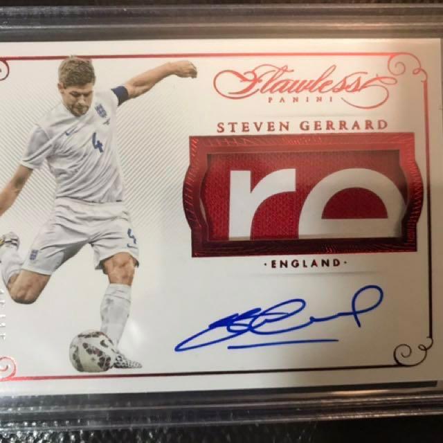Panini Flawless Rare Steven Gerrard Original Autographed Cards, Hobbies ...