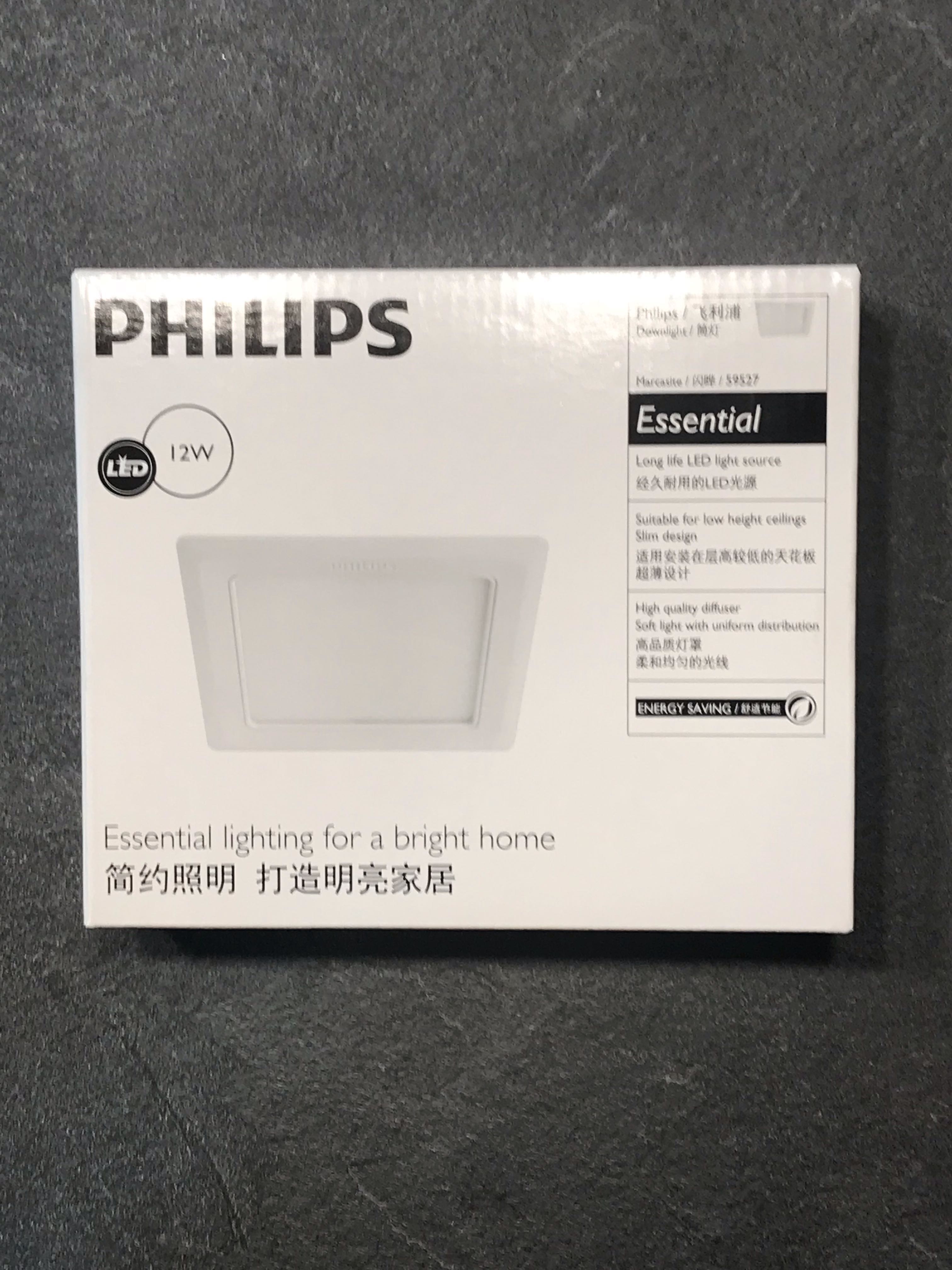 Philips Marcasite LED Downlight 59527, Furniture & Home Living ...