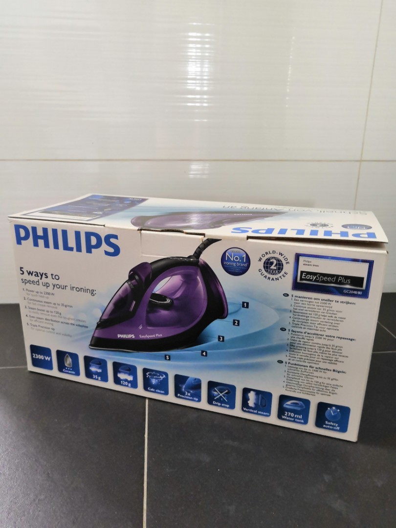 Philips Steam Iron EasySpeed Plus, TV & Home Appliances, Irons ...