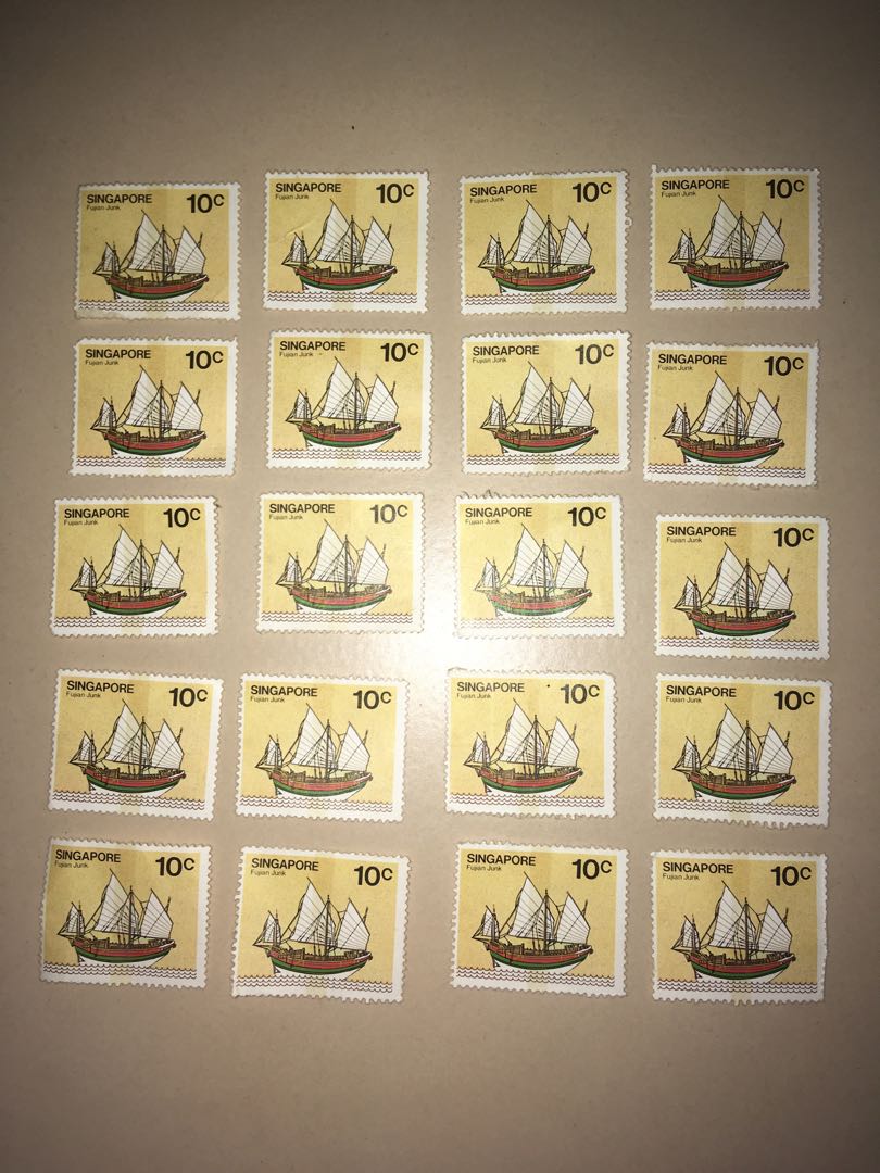 Singapore Fujian Junk Ship Stamp, Everything Else on Carousell