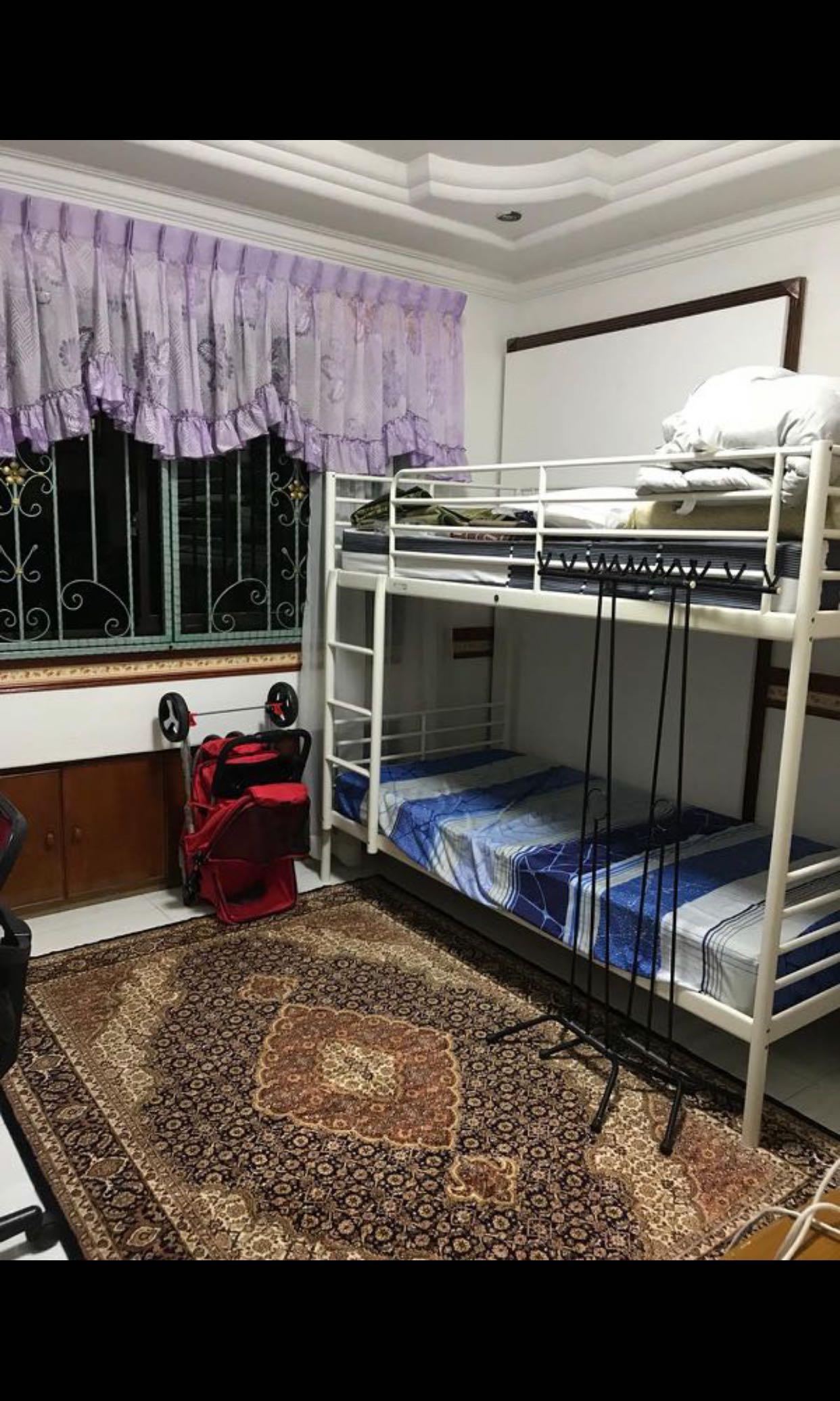 Steel double decker bed, Furniture & Home Living, Furniture, Bed Frames ...