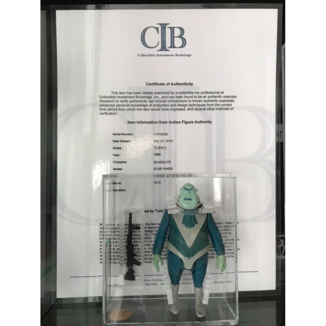 Vintage Rare AFA Graded Authentic Glasslite Star Wars Vlix, Hobbies ...