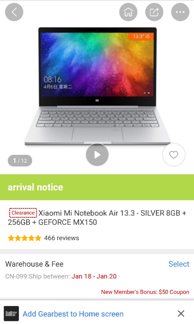 Xiaomi Mi Notebook Air 13.3, i5 with mx150, Computers & Tech, Laptops & Notebooks on Carousell
