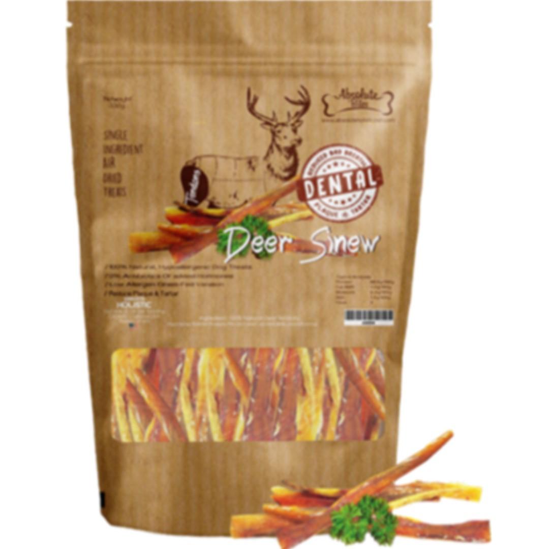 Absolute Bites Air Dried Deer Sinew Dog Treats 210g, Pet Supplies, Pet ...