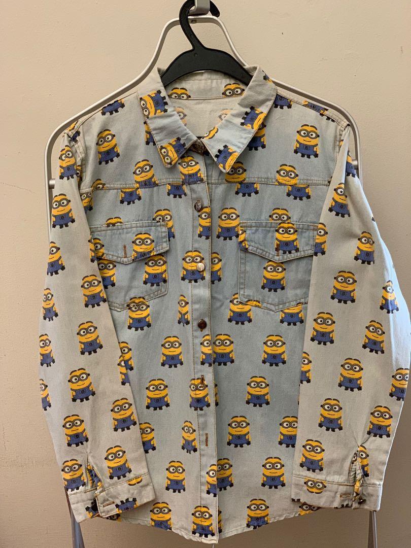 (Despicable Me) Minion denim jacket, Women's Fashion, Coats, Jackets ...