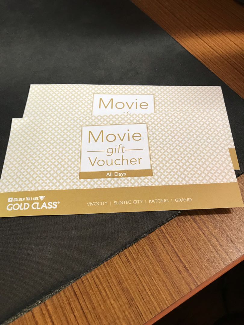 GV gold class vouchers, Tickets & Vouchers, Vouchers on Carousell