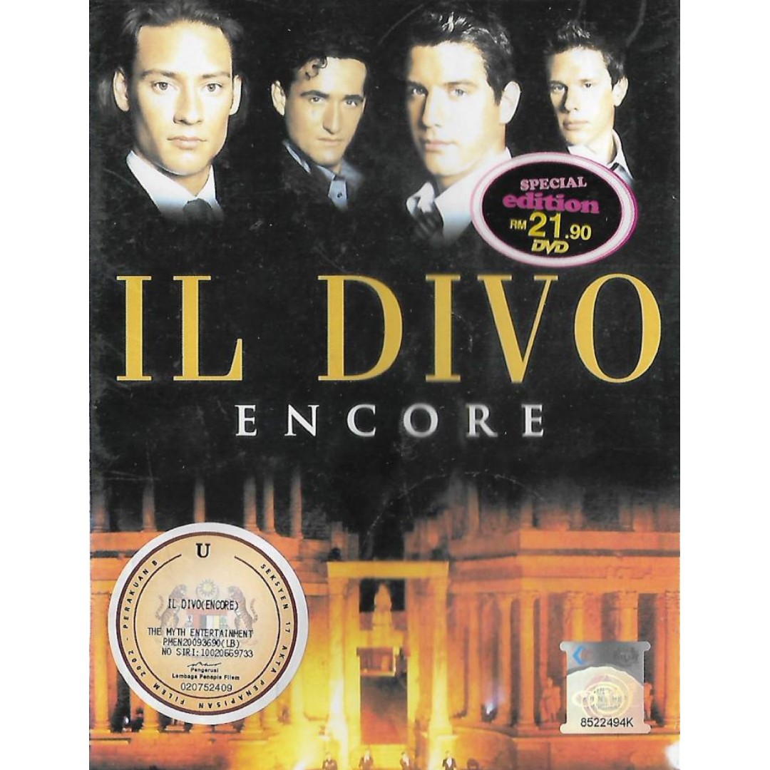 IL Divo Encore Live In Merida Spain DVD, Hobbies & Toys, Music & Media ...