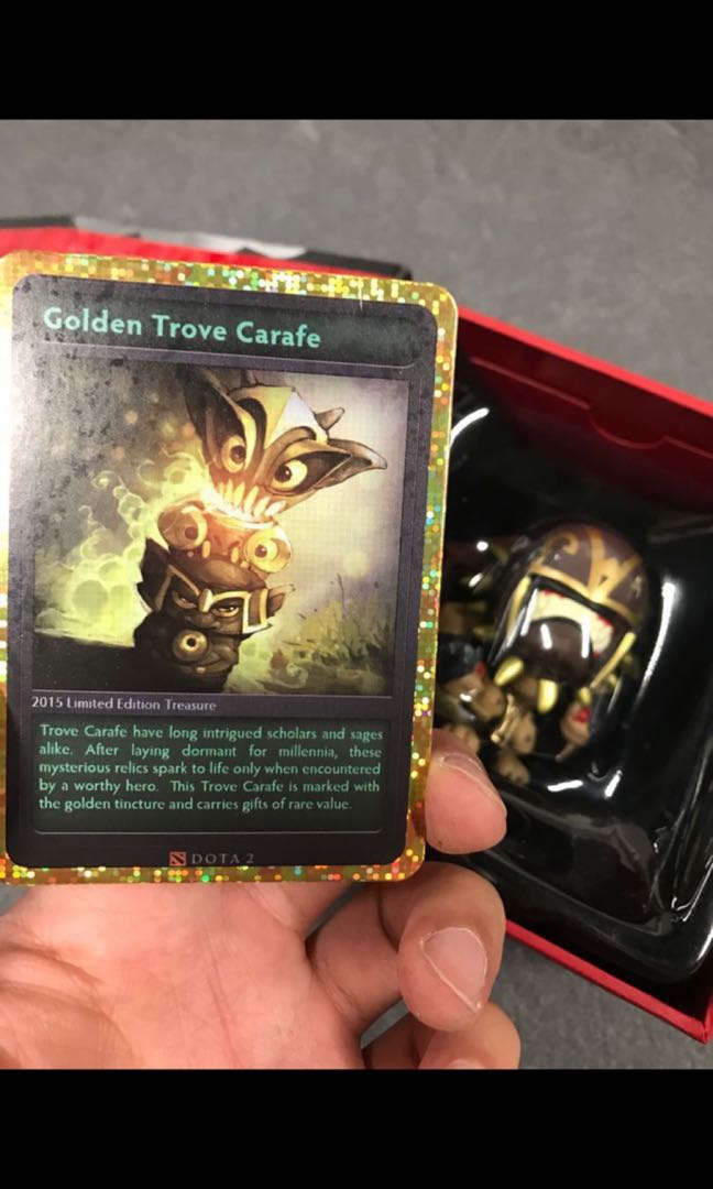 [RARE] Dota2 golden trove carafe 2015, Video Gaming, Gaming Accessories ...