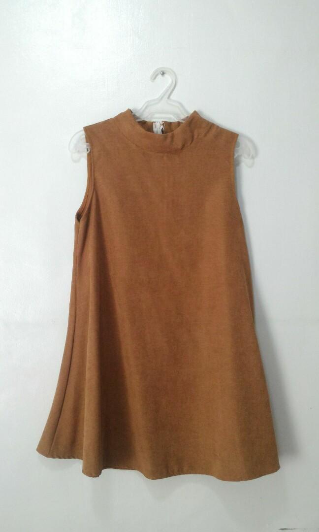 Rustic Brown Dress, Women's Fashion, Dresses & Sets, Dresses on Carousell