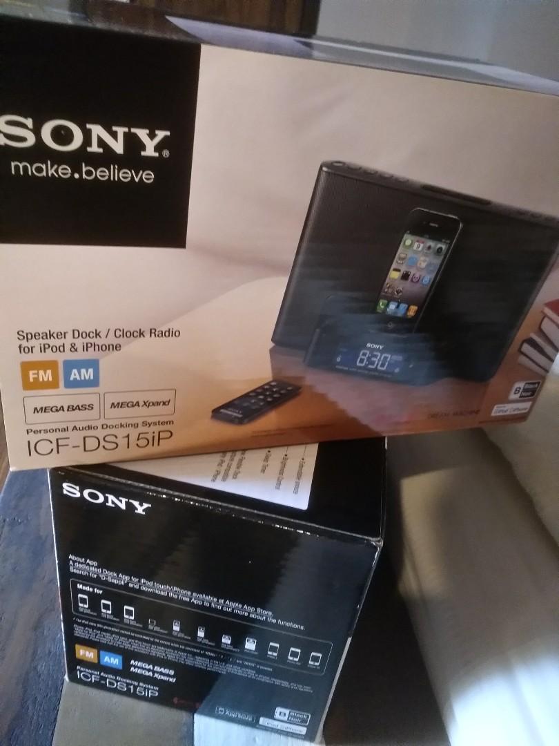 SONY Brand New Personal Audio Docking System (Speaker Dock / Clock ...
