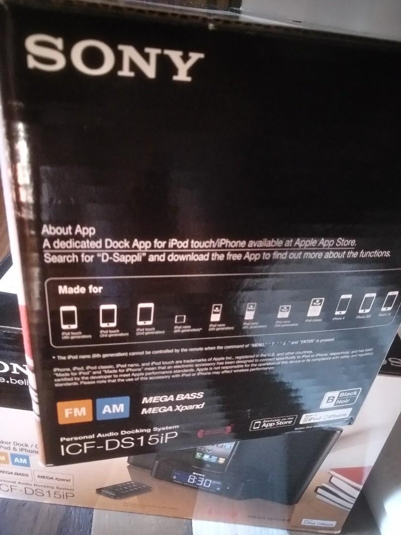 SONY Brand New Personal Audio Docking System (Speaker Dock / Clock ...