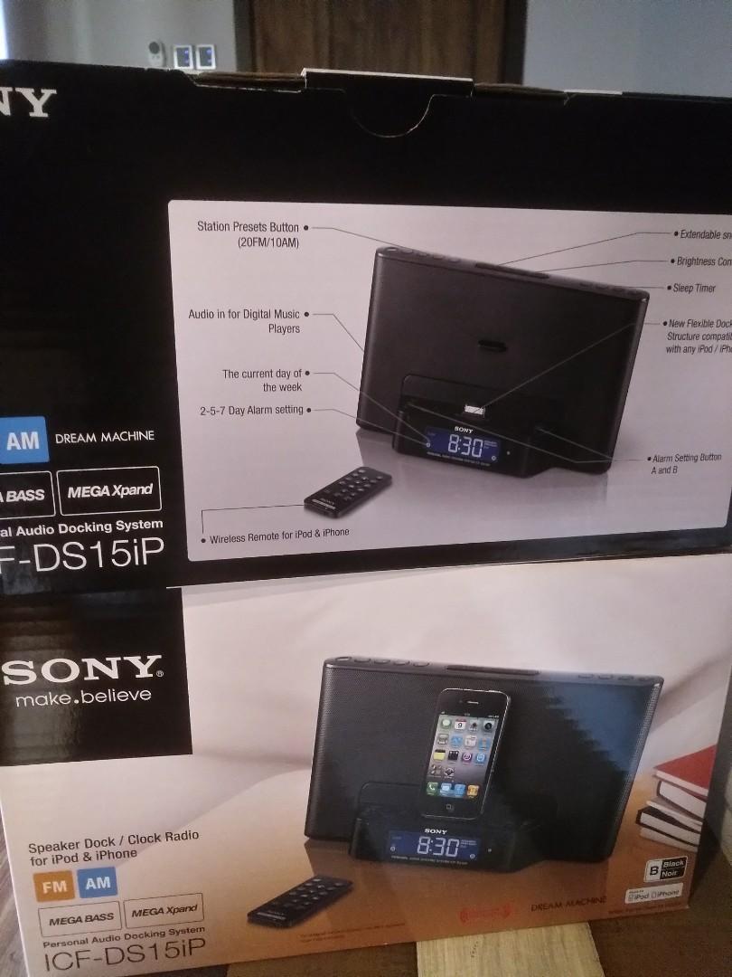SONY Brand New Personal Audio Docking System (Speaker Dock / Clock ...