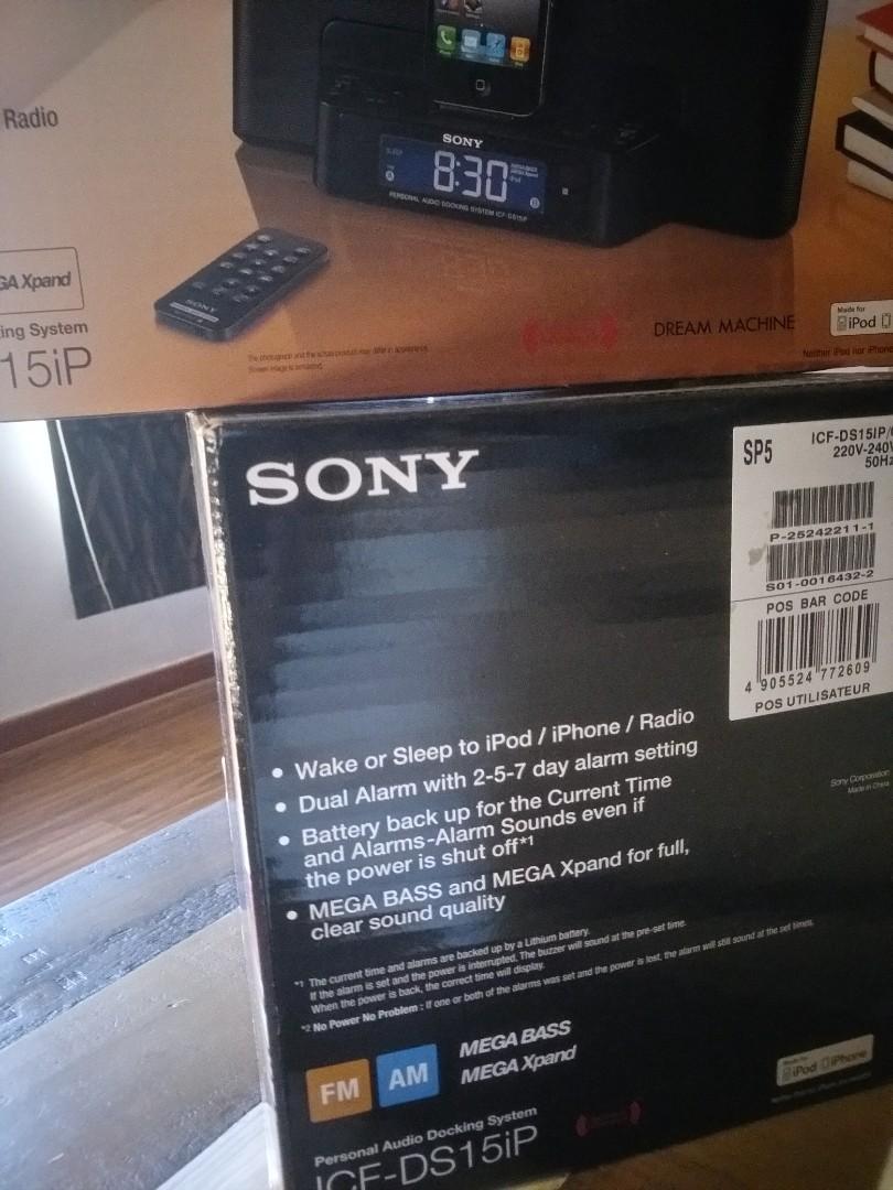 SONY Brand New Personal Audio Docking System (Speaker Dock / Clock ...