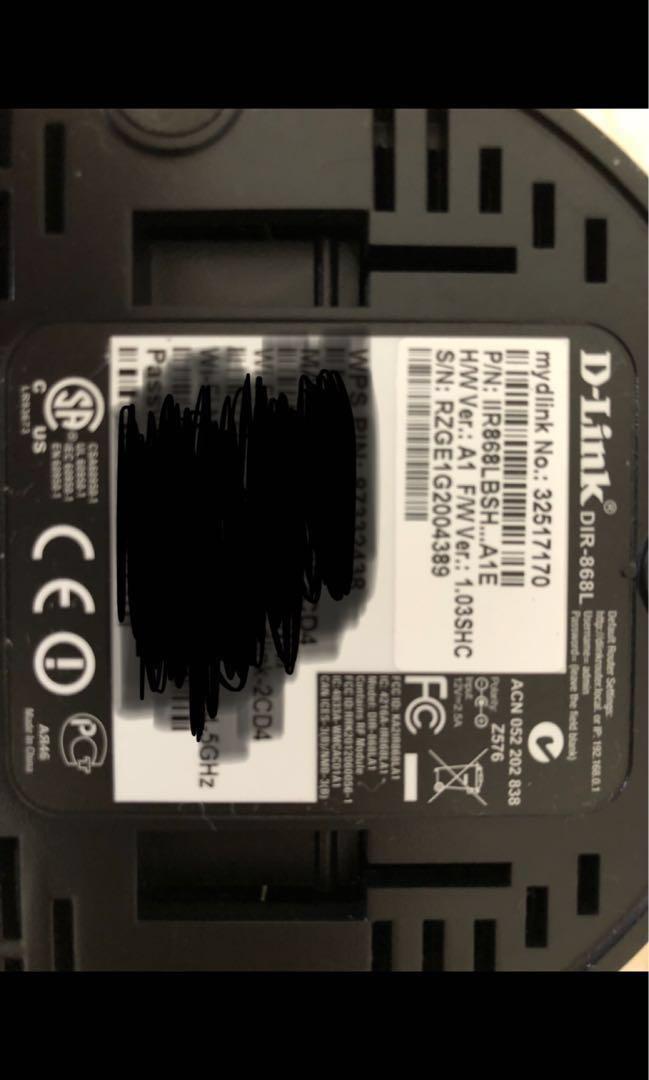 Starhub D-link DIR-868L (Wireless Router), Computers & Tech, Parts ...