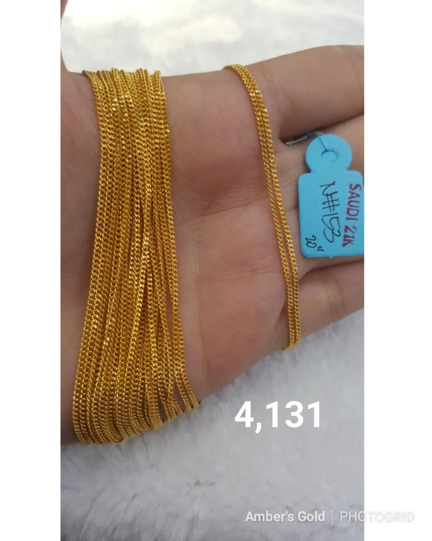 21k Saudi gold CHAIN NECKLACE in assorted designs, Women's Fashion ...