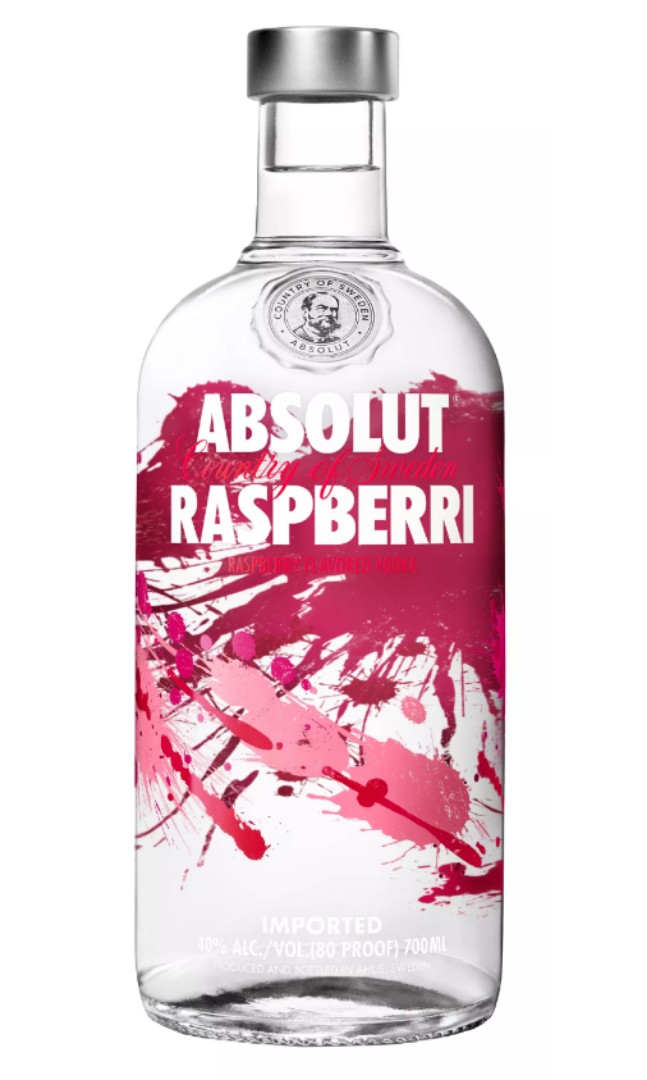 Absolut vodka Raspberry raspberri 1L, Food & Drinks, Alcoholic ...