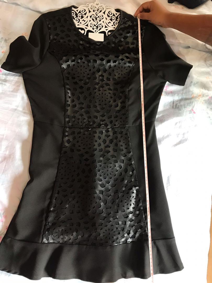Black laser cut dress, Women's Fashion, Tops, Sleeveless on Carousell