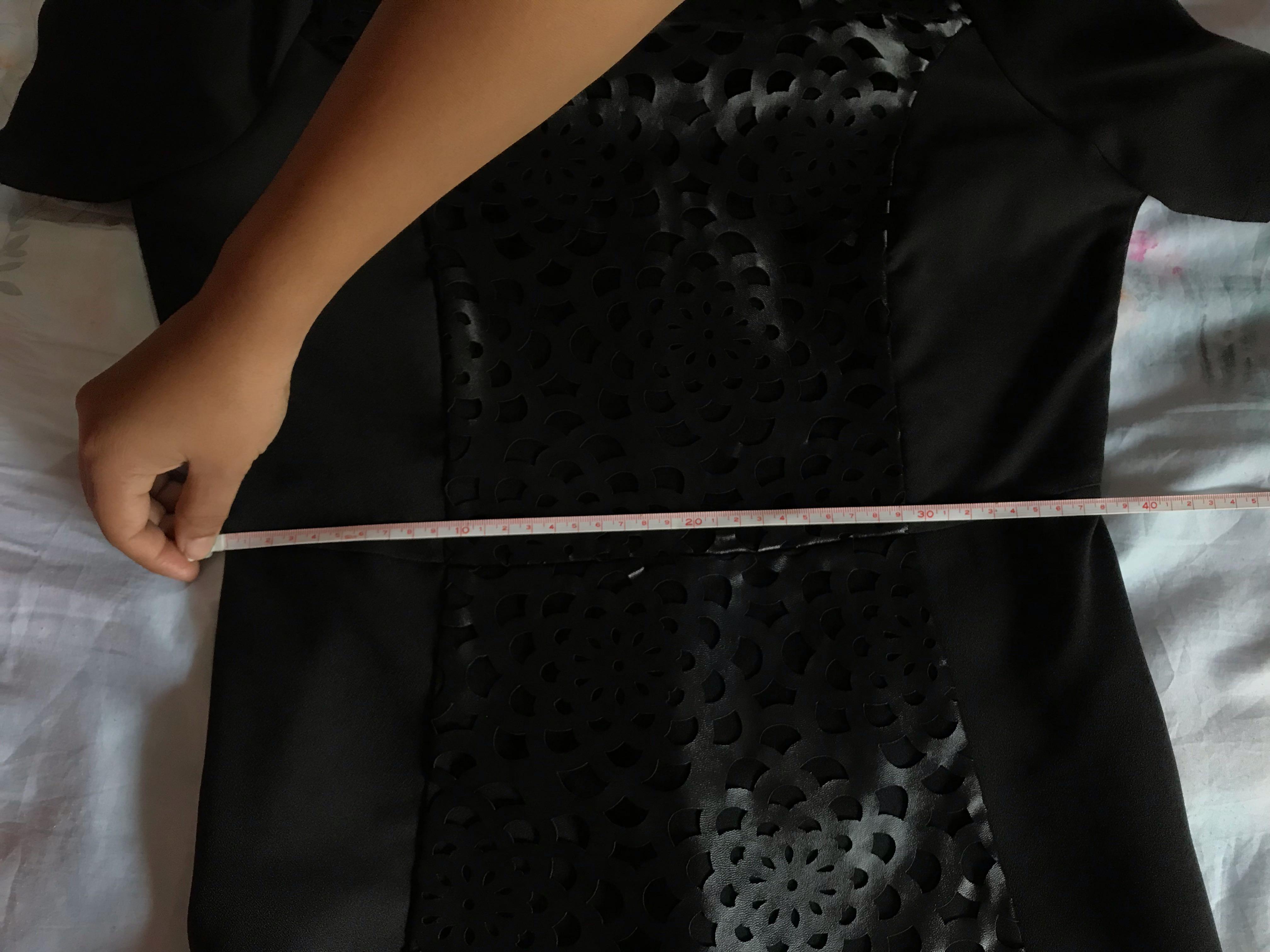 Black laser cut dress, Women's Fashion, Tops, Sleeveless on Carousell