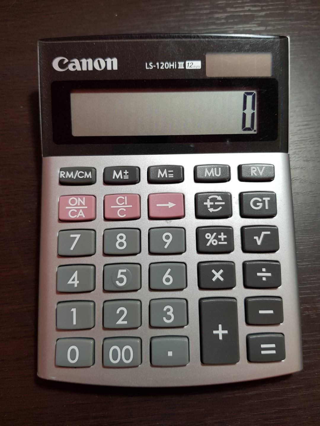 Canon calculator LS-120Hi III 12 digits, Computers & Tech, Printers ...