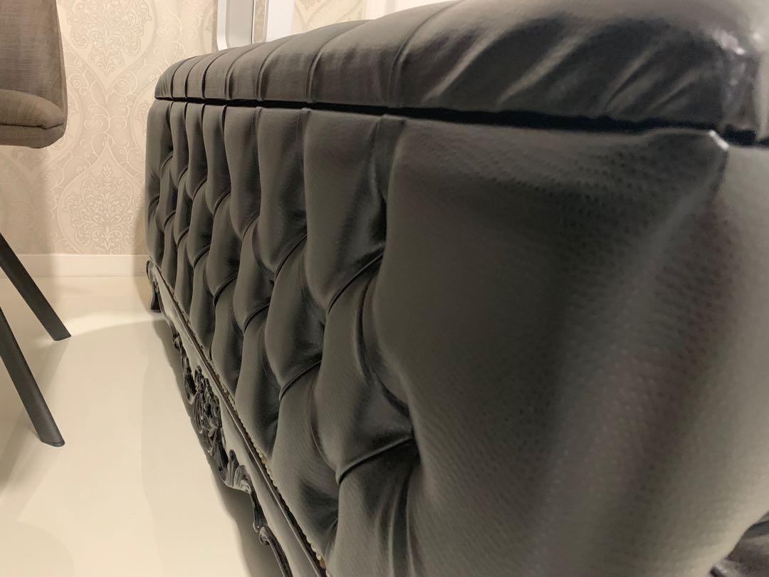 Customised Victorian style storage bench, Furniture & Home Living, Home ...