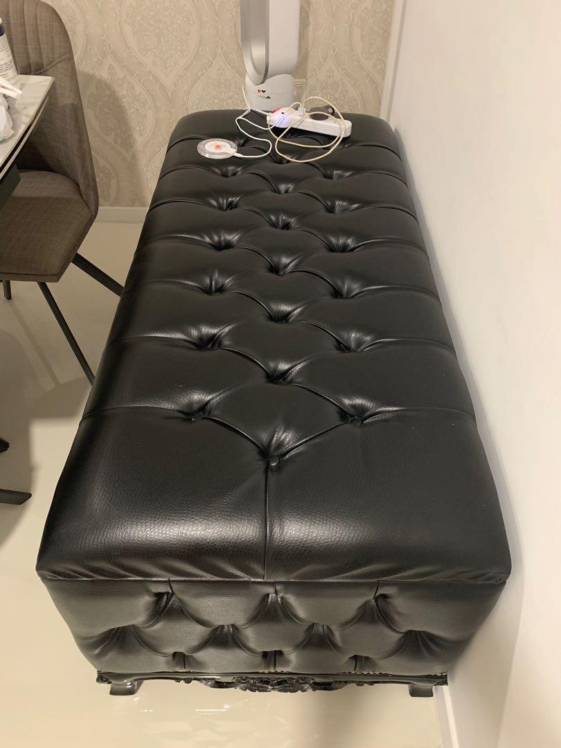 Customised Victorian style storage bench, Furniture & Home Living, Home ...