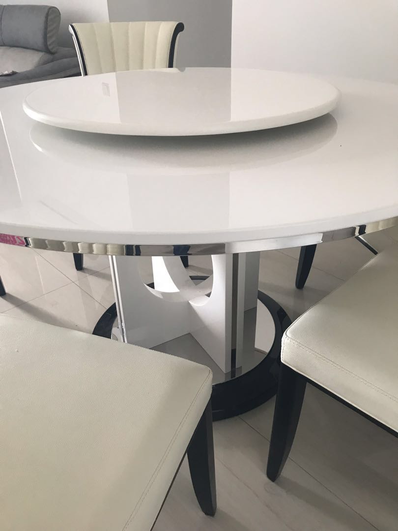 Dining Table (x1) and Chairs (x5), Furniture & Home Living, Furniture ...
