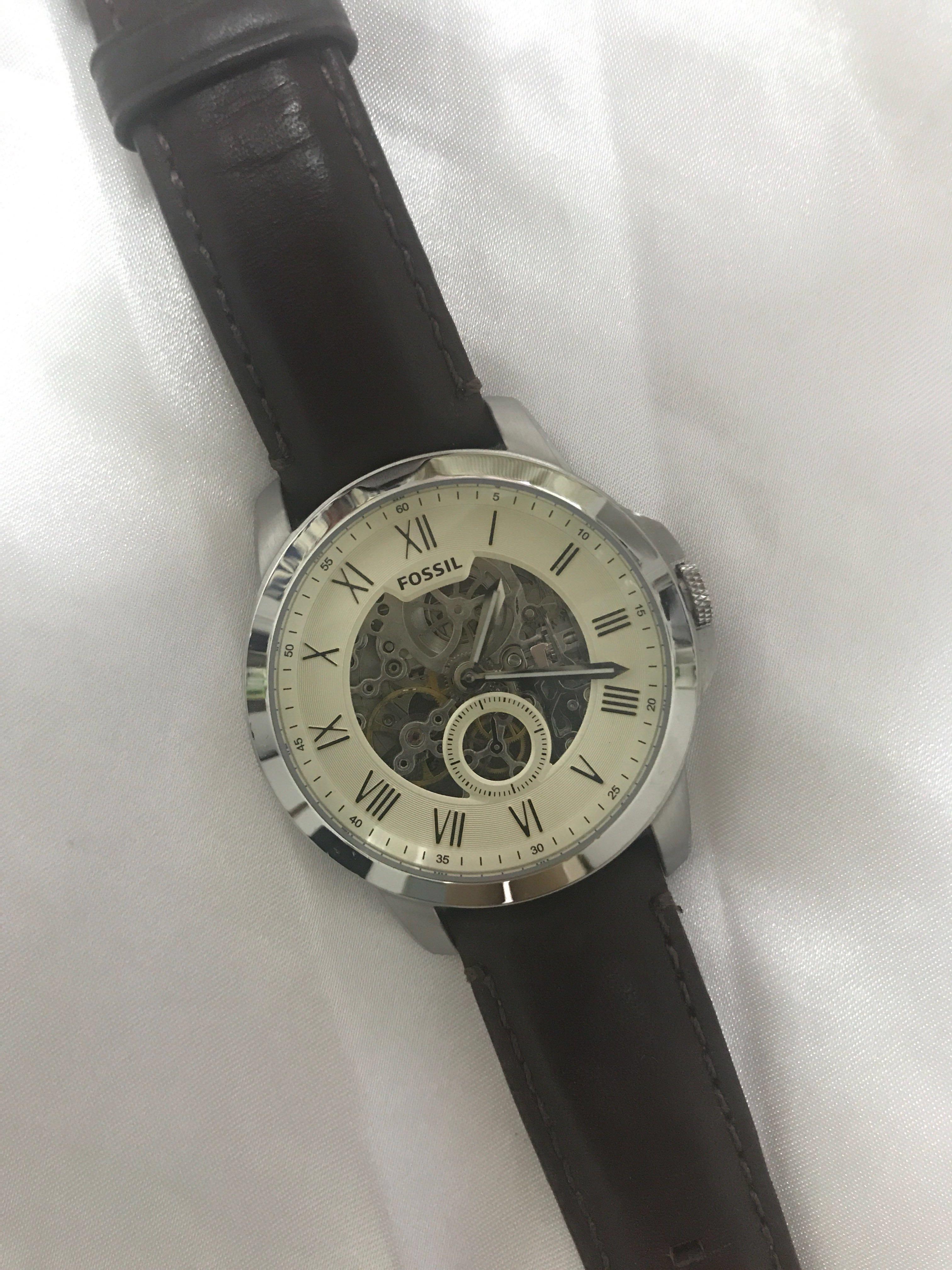 Fossil Automatic Leather Watch, Men's Fashion, Watches & Accessories ...