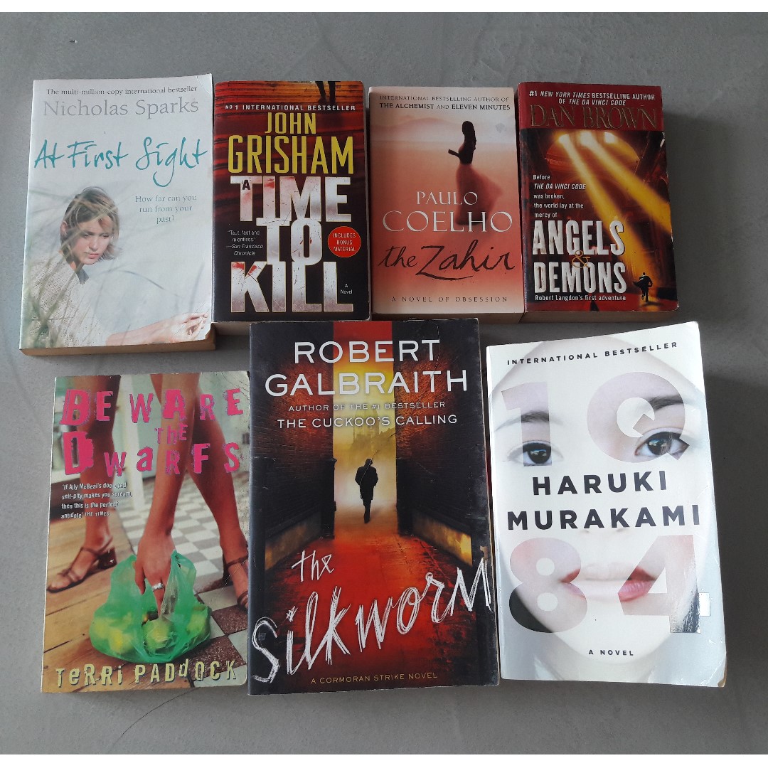John Grisham, Dan Brown, Haruki Murakami, Paulo Coelho, Nicholas Sparks ...