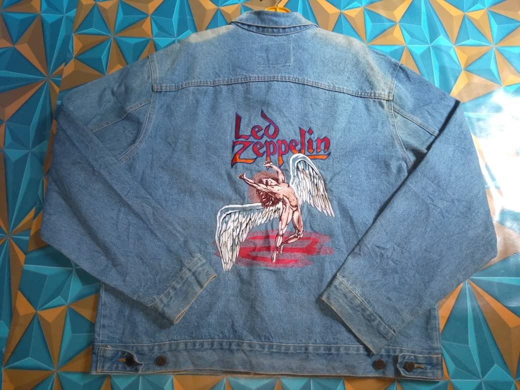 Led zeppelin jean jacket, Men's Fashion, Tops & Sets, Tshirts & Polo ...