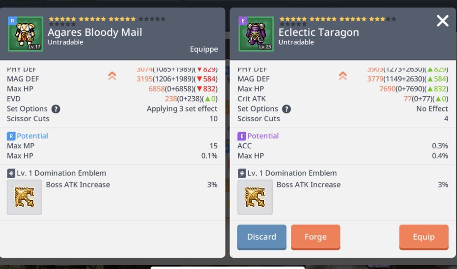 Maplestory M - emblem warrior armour, Video Gaming, Gaming Accessories ...