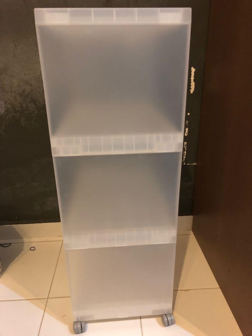 Muji 3 layers movable shelves, Furniture & Home Living, Furniture, Shelves, Cabinets & Racks on ...