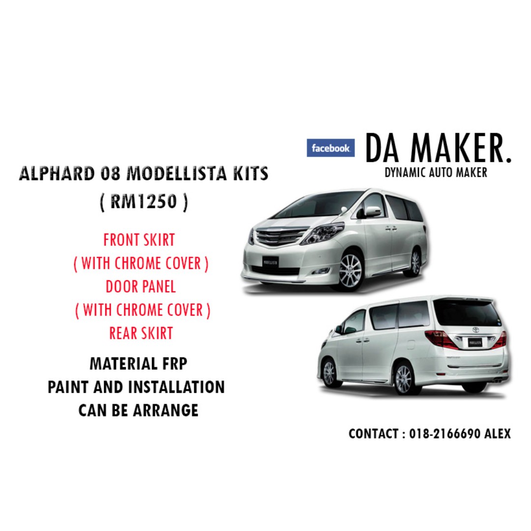 TOYOTA ALPHARD 08 MODELLISTA BODYKIT, Auto Accessories on Carousell
