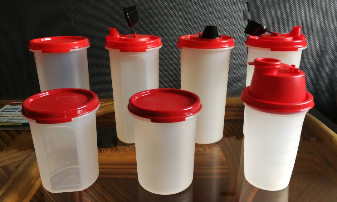 Tupperware tumbler and sauce container, Furniture & Home Living ...